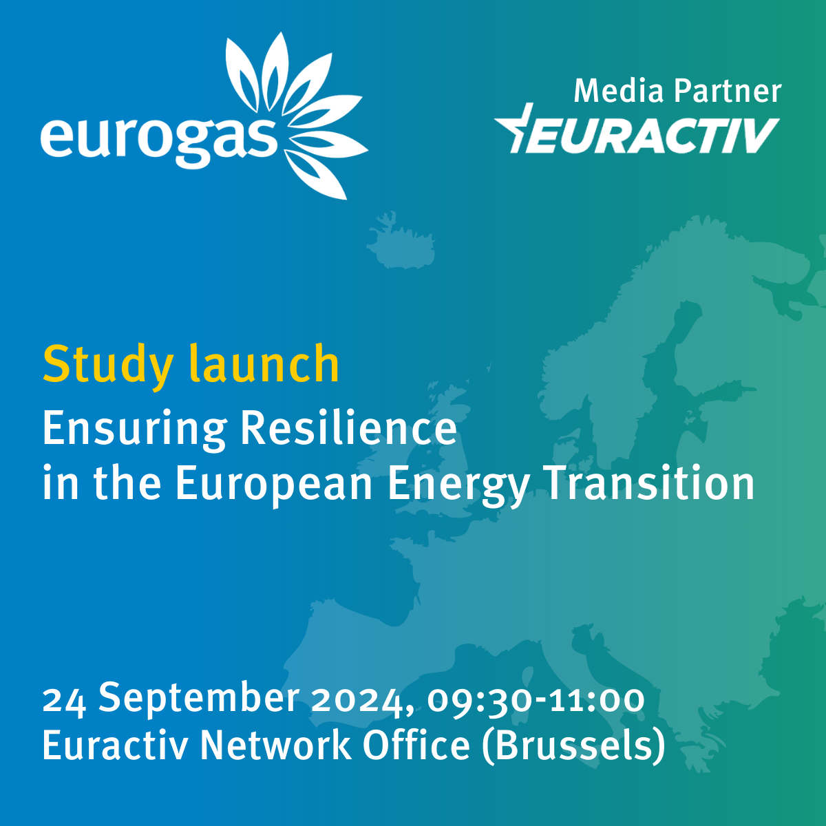 Eurogas study launch - Ensuring Resilience in the European Energy Transition - Eurogas